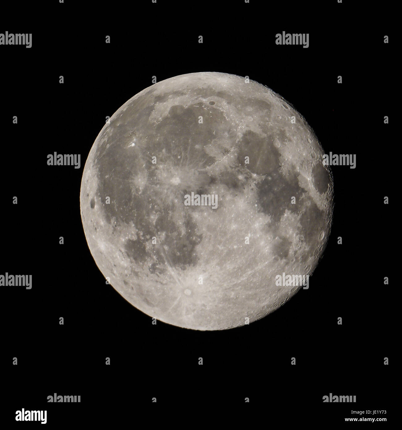 Full moon seen from a telescope from northern emisphere Stock Photo - Alamy