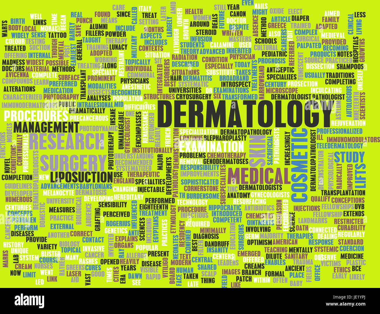 Dermatology Medical Study of Skin and Diseases Stock Photo - Alamy