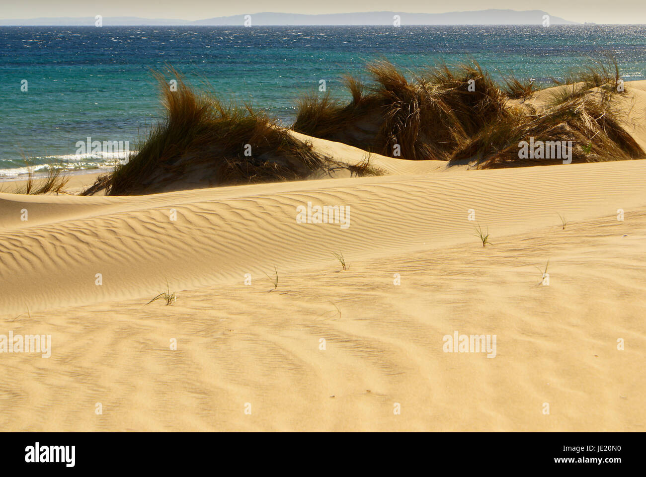 Beautiful view on beach and ocean, Spain, Tarifa Stock Photo - Alamy