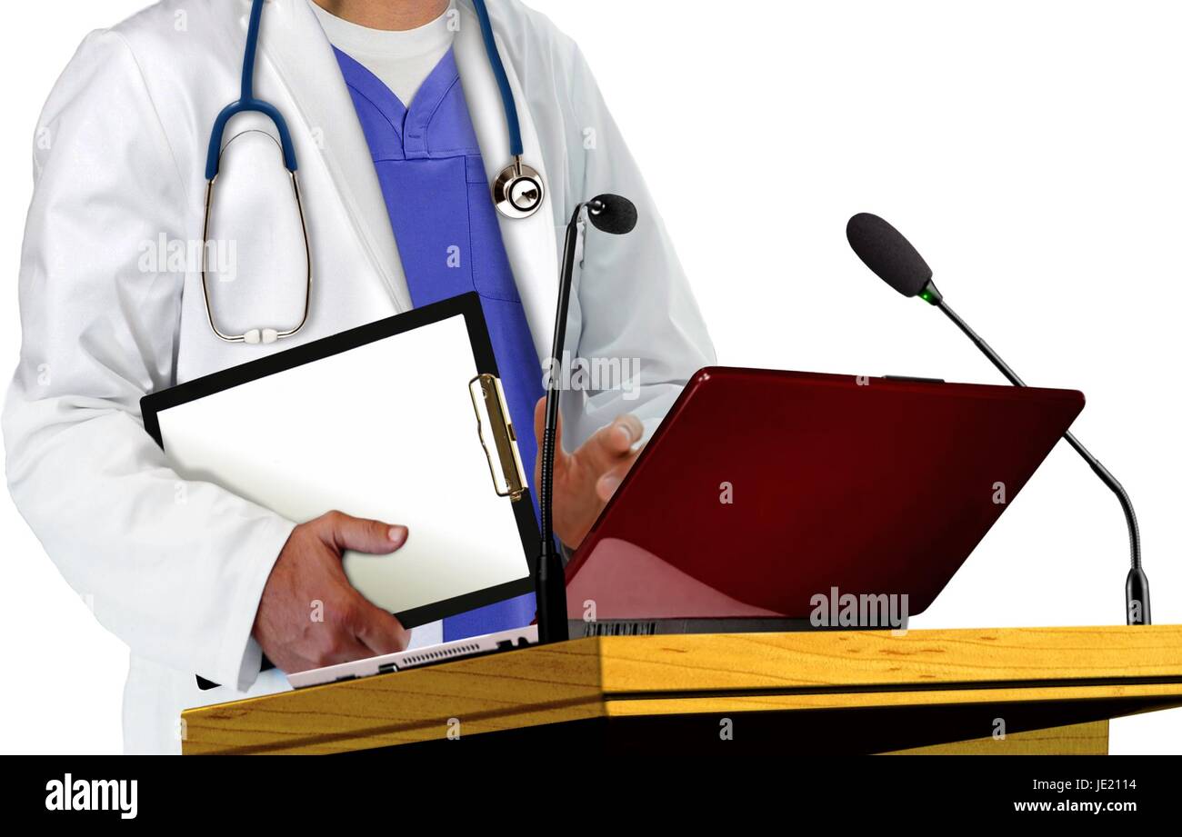 Medical doctor press interview hi-res stock photography and images - Alamy