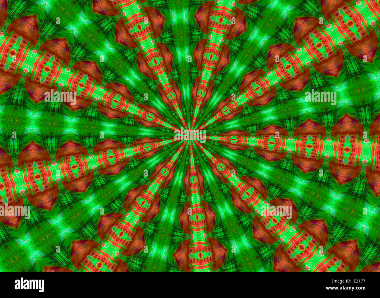 Kaleidoscope Radiation Red Spokes Stock Photo - Alamy