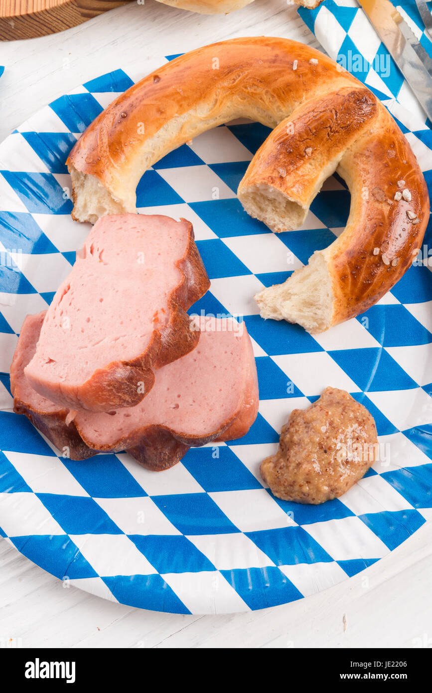 german liver cheese Stock Photo - Alamy