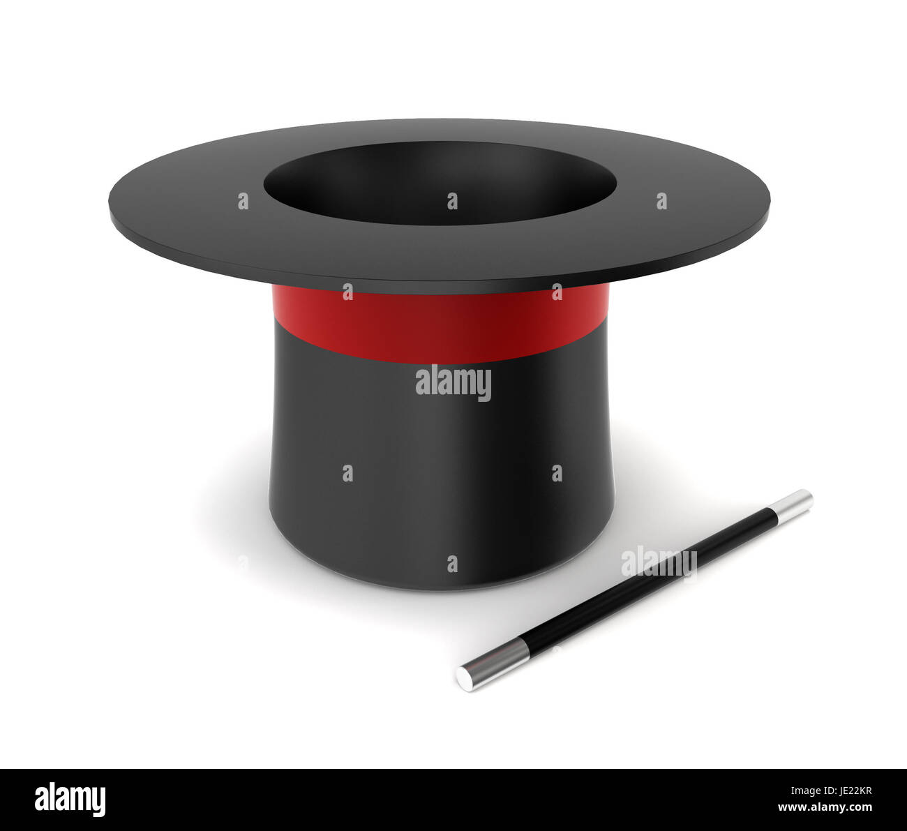Magician's hat. 3d illustration on white background Stock Photo - Alamy