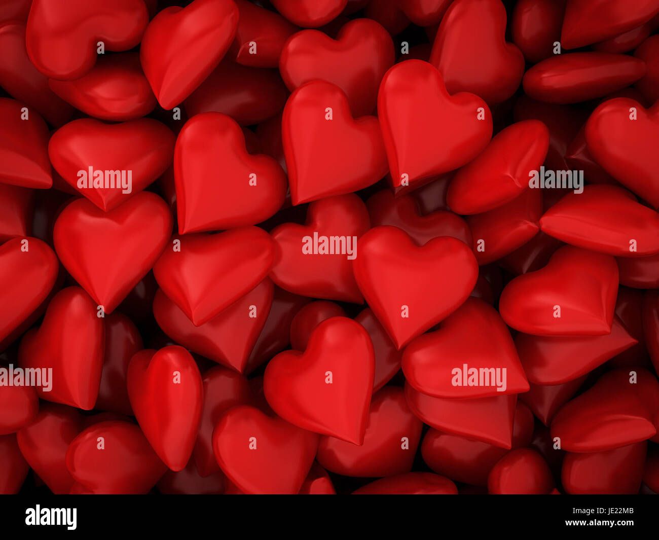 Many red hearts. 3d background Stock Photo - Alamy