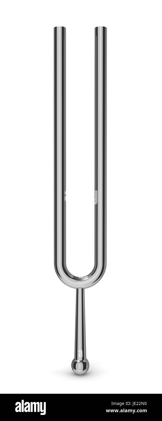 Tuning fork. 3d illustration on white background Stock Photo - Alamy