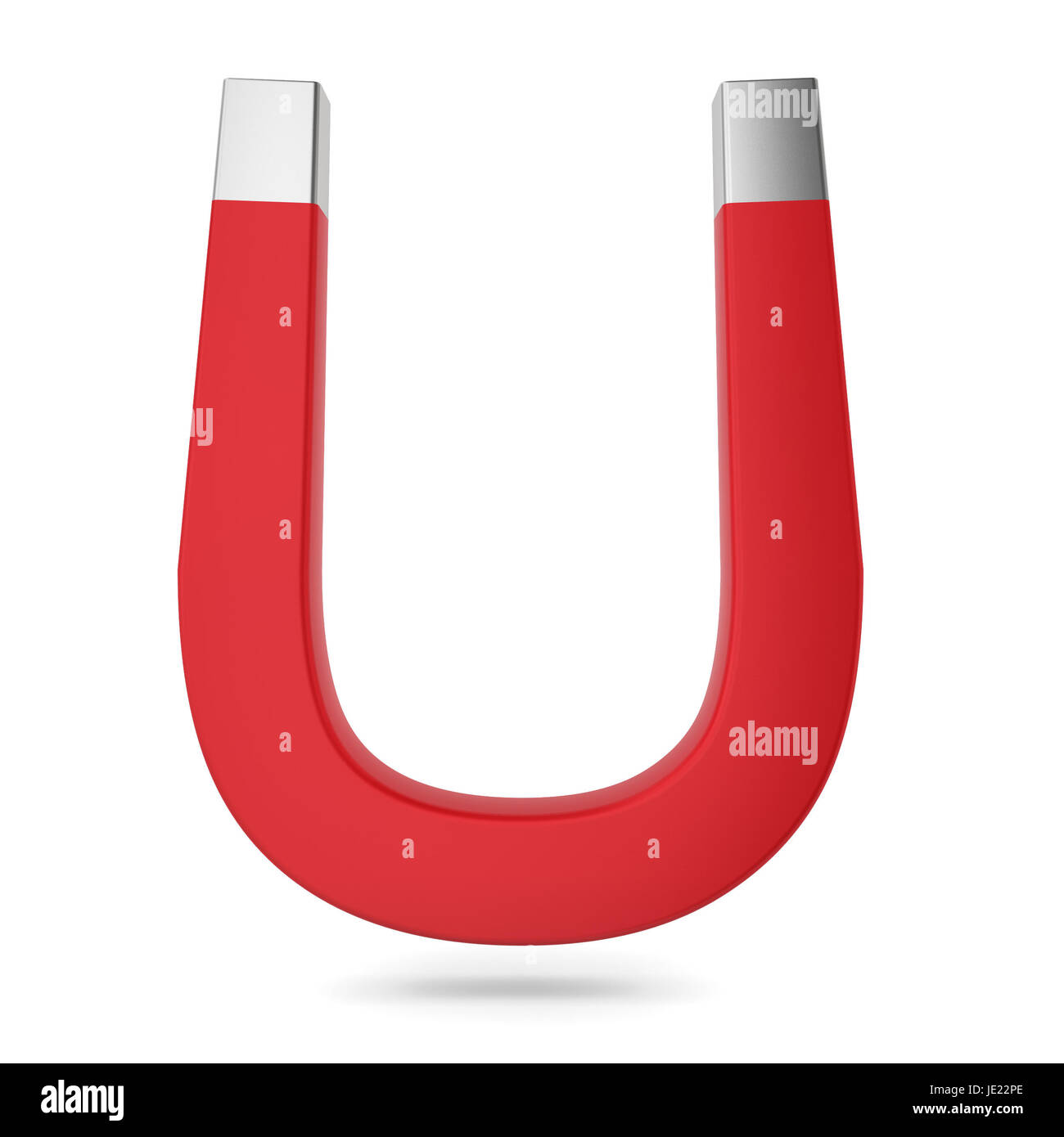 Red magnet. 3d illustration on white background Stock Photo - Alamy