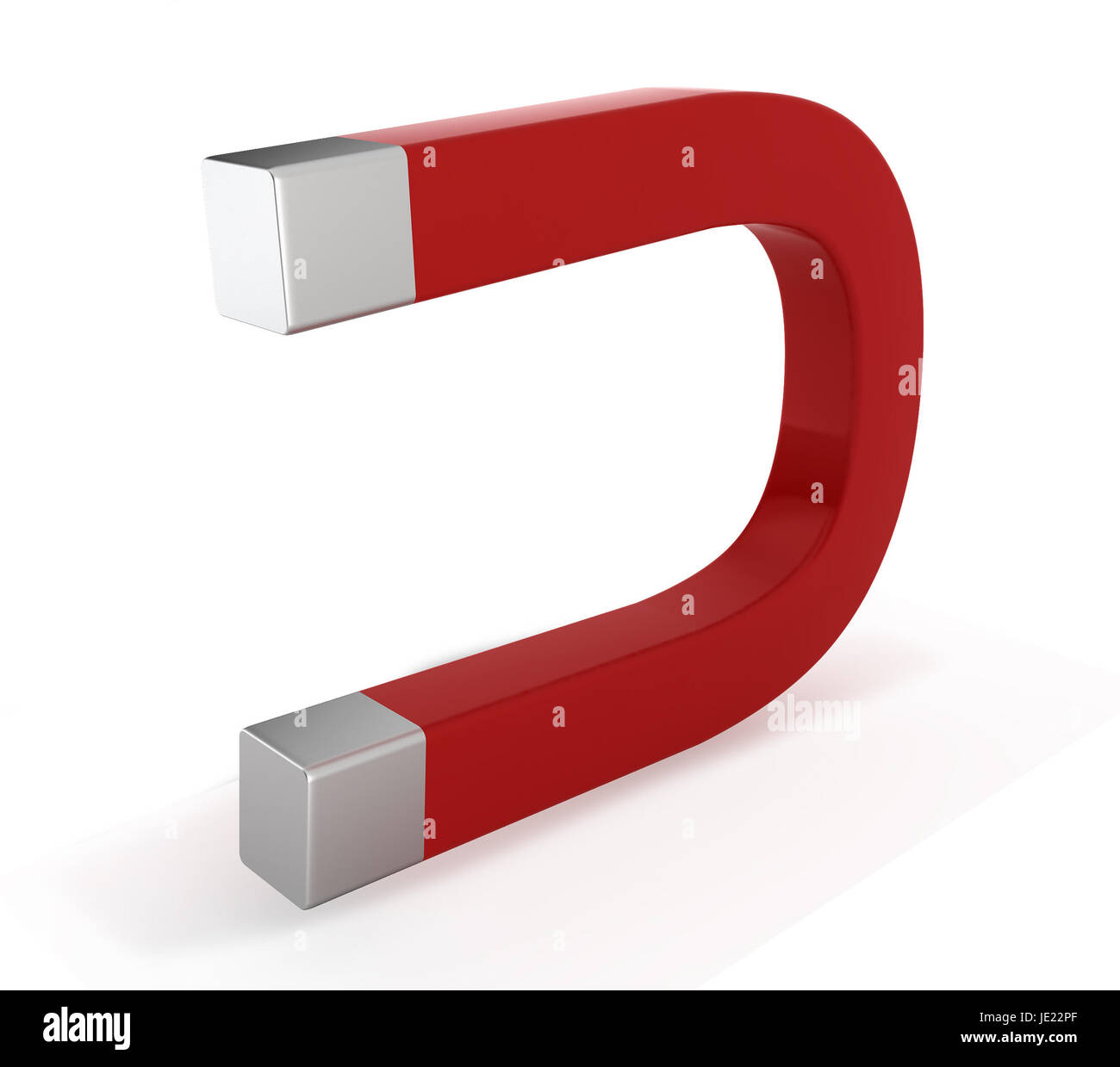 Red magnet. 3d illustration on white background Stock Photo - Alamy