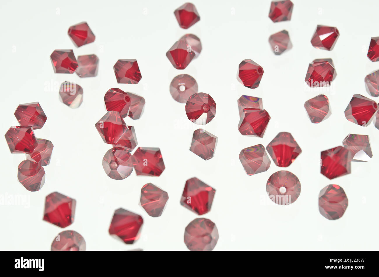 Collection of Many Red Beads Stock Photo - Alamy