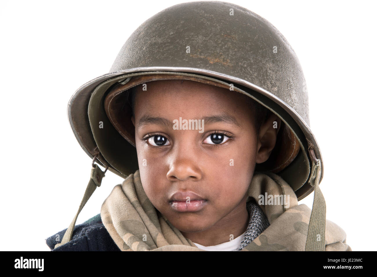 Young boy soldier portrait Stock Photo - Alamy