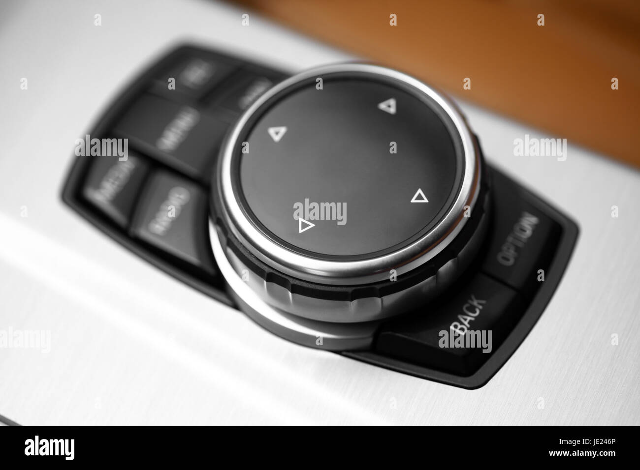 Detail of some black buttons in a car Stock Photo - Alamy