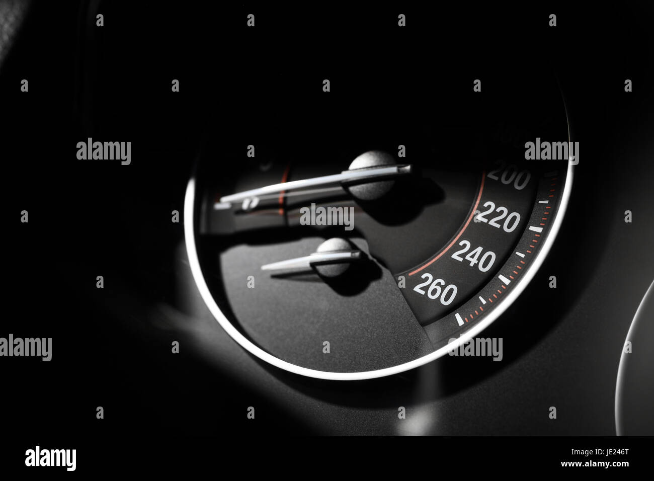 Close up shot of a speedometer in a car Stock Photo - Alamy
