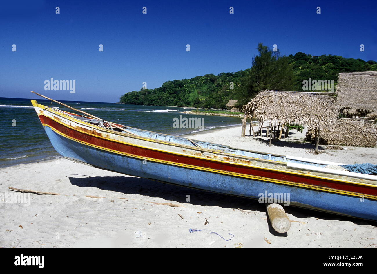the Beach of Tela near San Pedro Sula on the caribian sea in Honduras ...