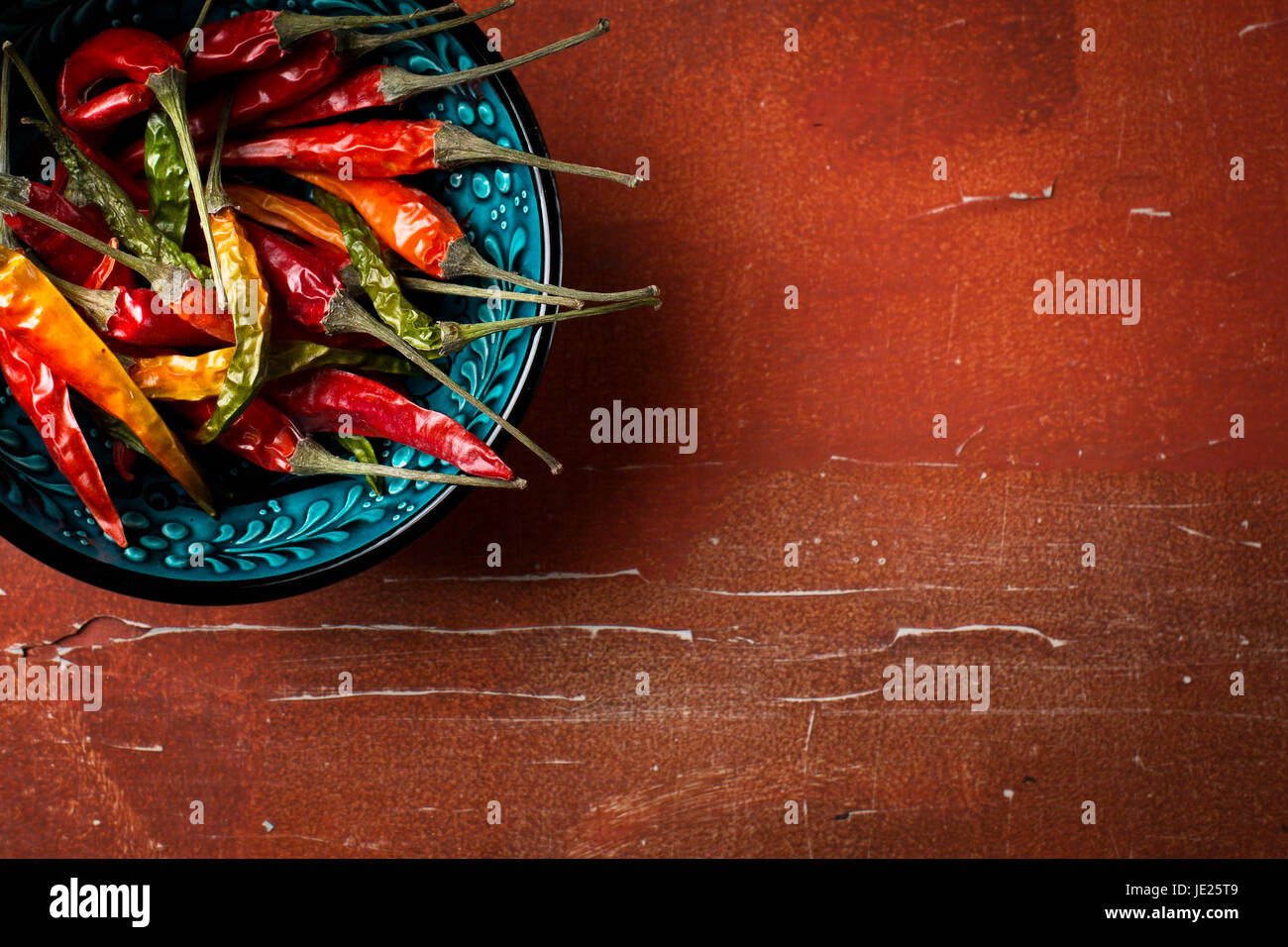 Red chili peppers top view, close-up, food backgrounds Stock Photo - Alamy