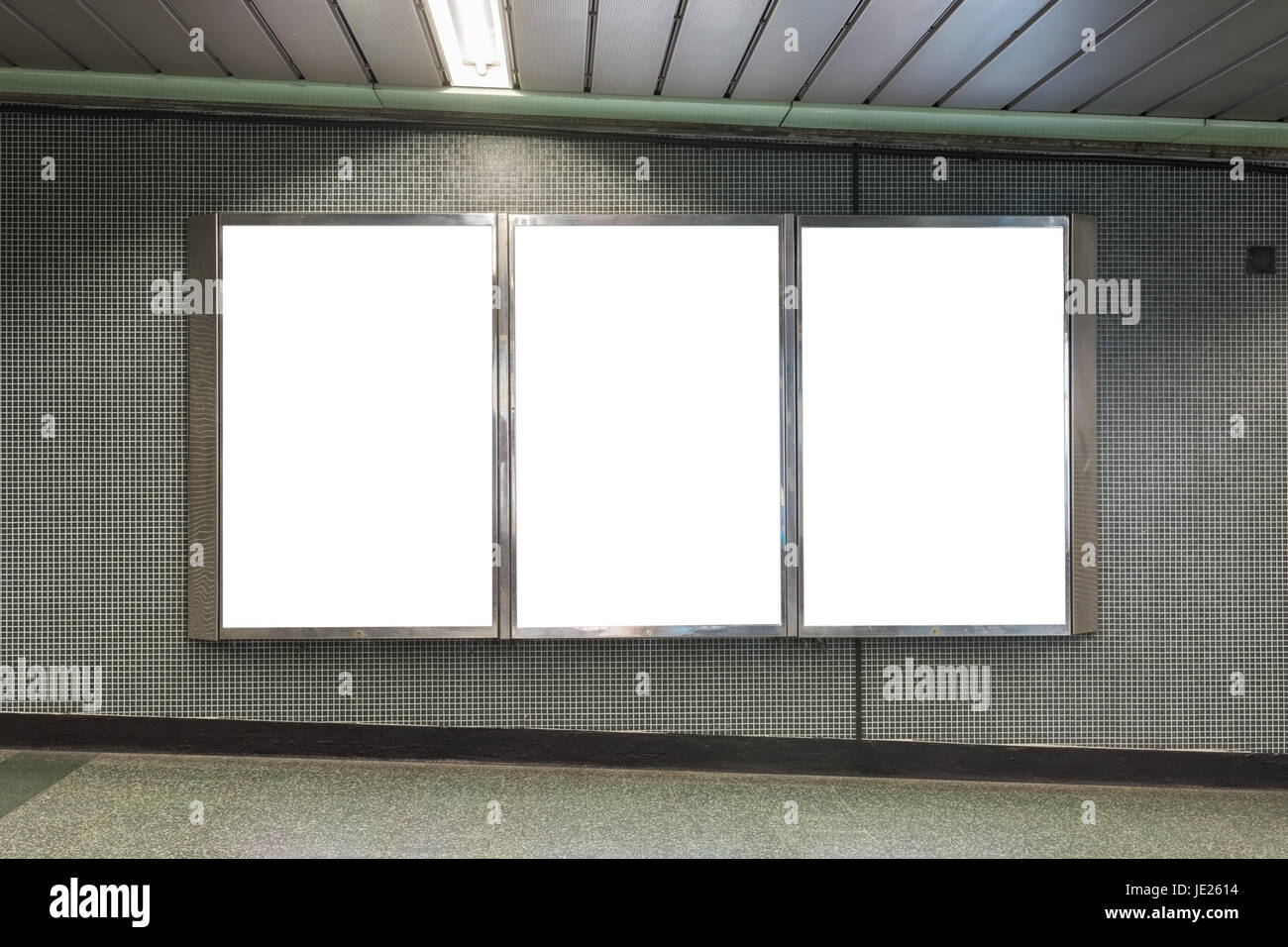 White blank board on wall, concept of advertisement, space, message etc ...