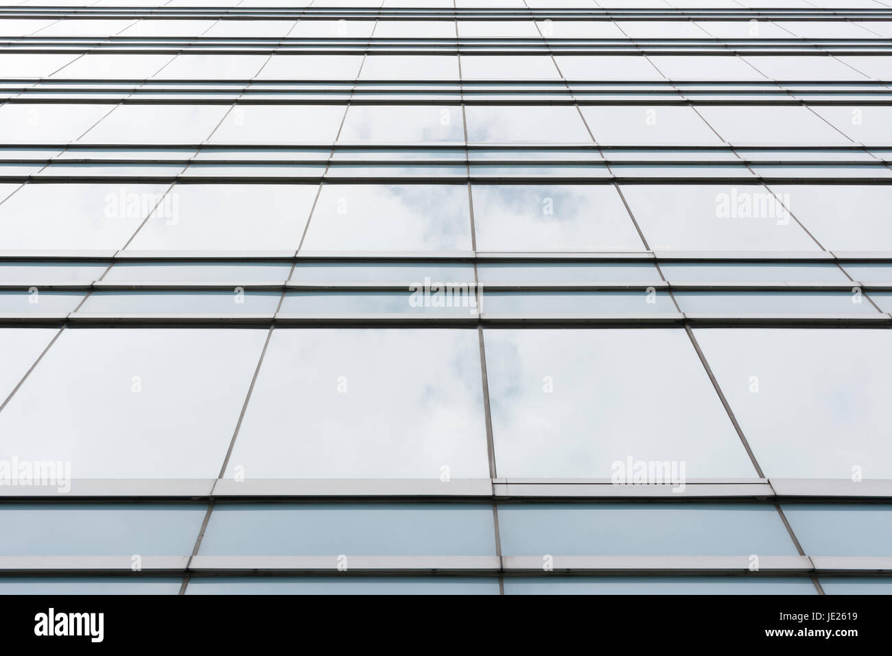 Office glass windows with beautiful reflection in Hong Kong, Asia Stock ...