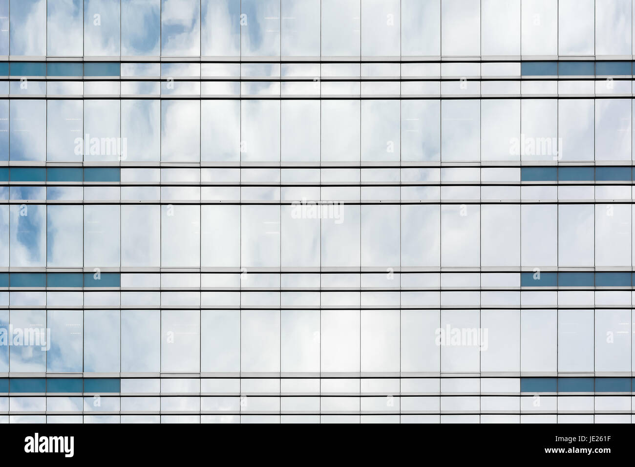 Office glass windows with beautiful reflection in Hong Kong, Asia Stock ...