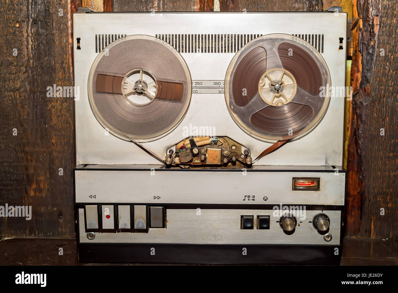 Old vintage reel tape recorder Stock Photo - Alamy