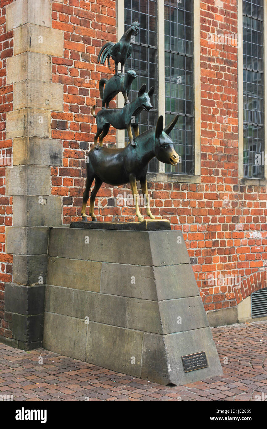 The Bremen town musicians statue celebrates the sixth anniversary of ...
