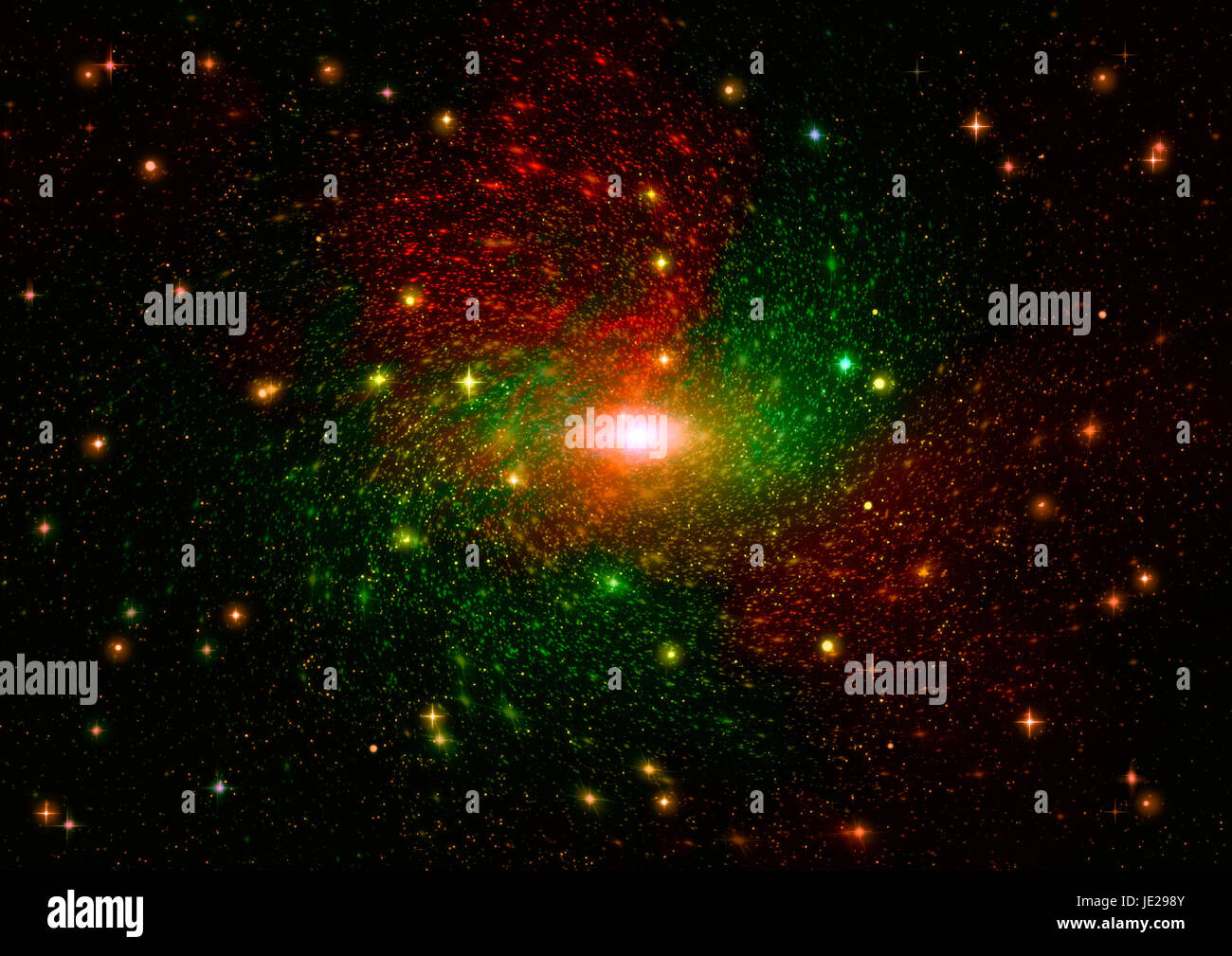Stars of a planet and galaxy in a free space "Elements of this image ...