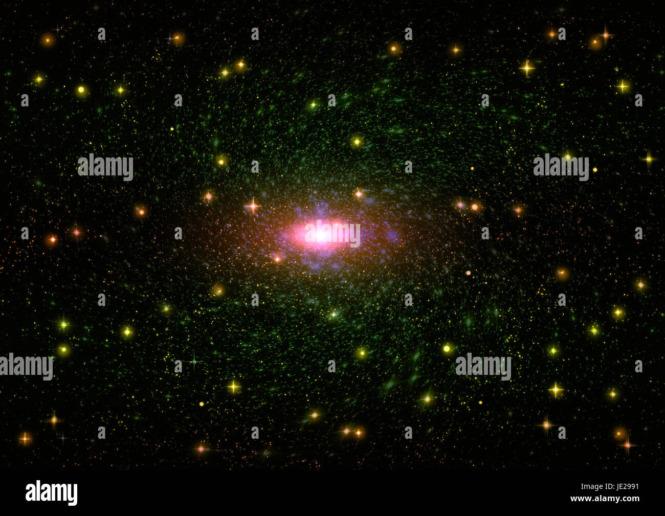 Stars of a planet and galaxy in a free space "Elements of this image ...