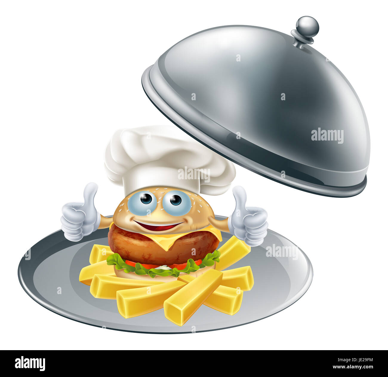 Cartoon burger man fast food Cut Out Stock Images & Pictures - Alamy