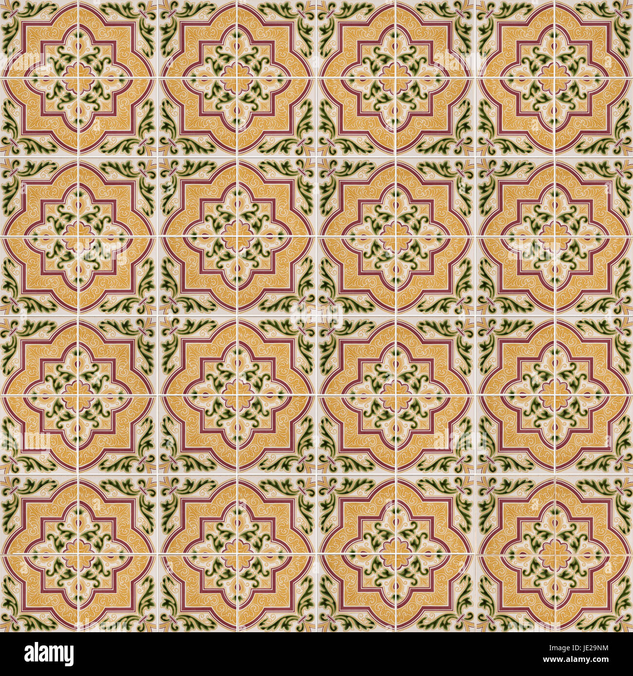 Seamless tile pattern of ancient ceramic tiles Stock Photo - Alamy