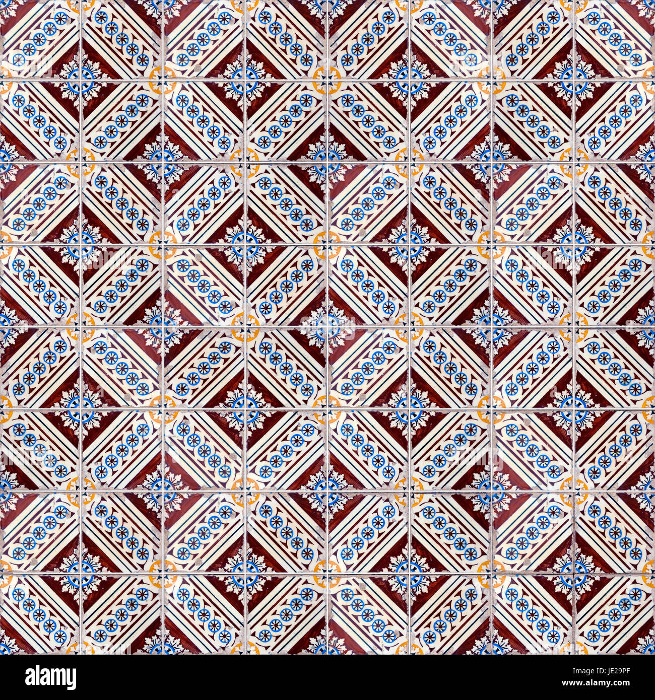 Seamless tile pattern of ancient ceramic tiles Stock Photo - Alamy