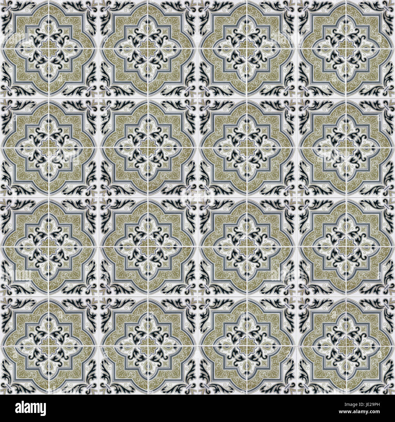 Seamless tile pattern of ancient ceramic tiles Stock Photo - Alamy