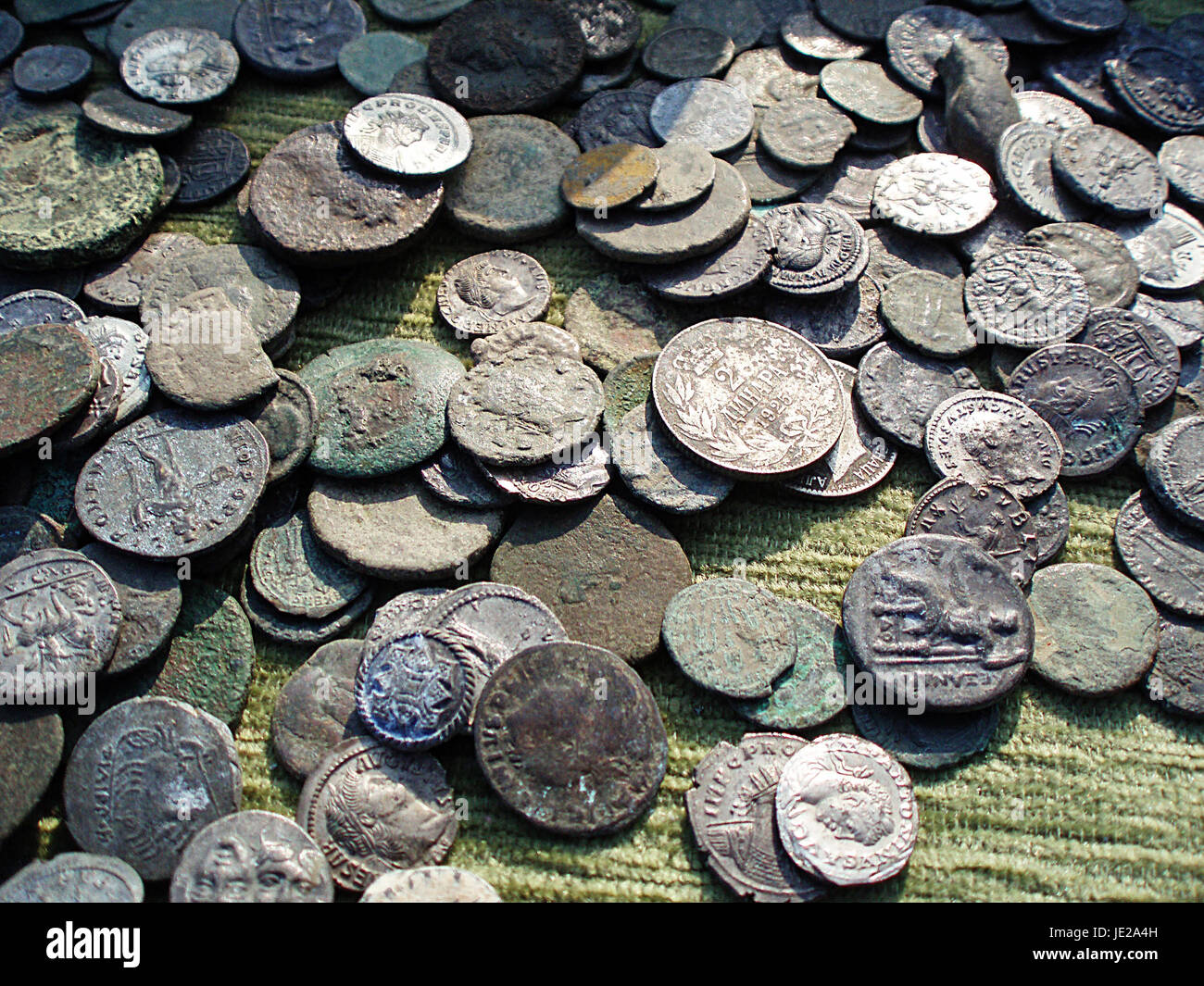 Old Vintage Coins on Sale Stock Photo - Alamy