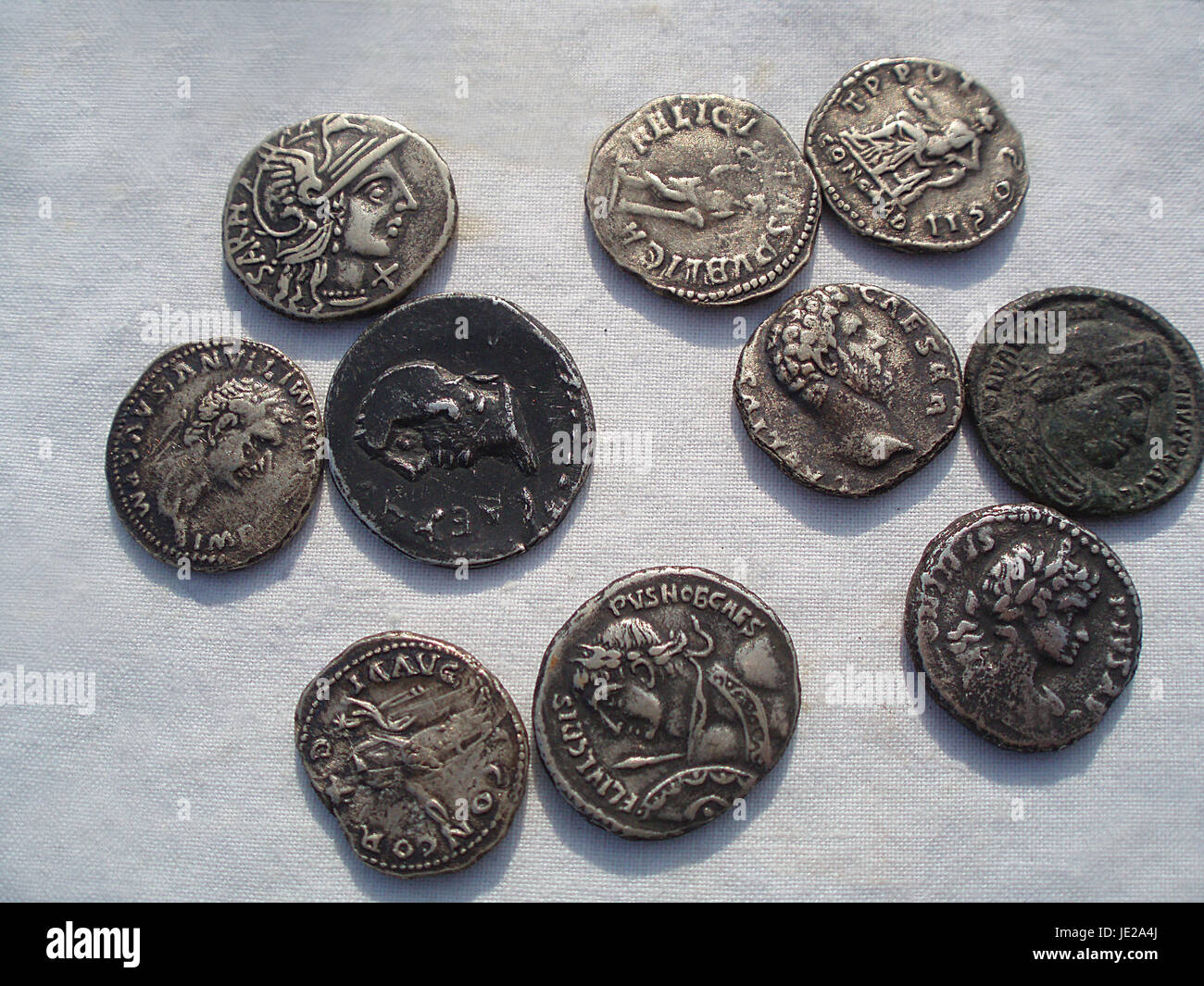 Old Vintage Coins on Sale Stock Photo - Alamy