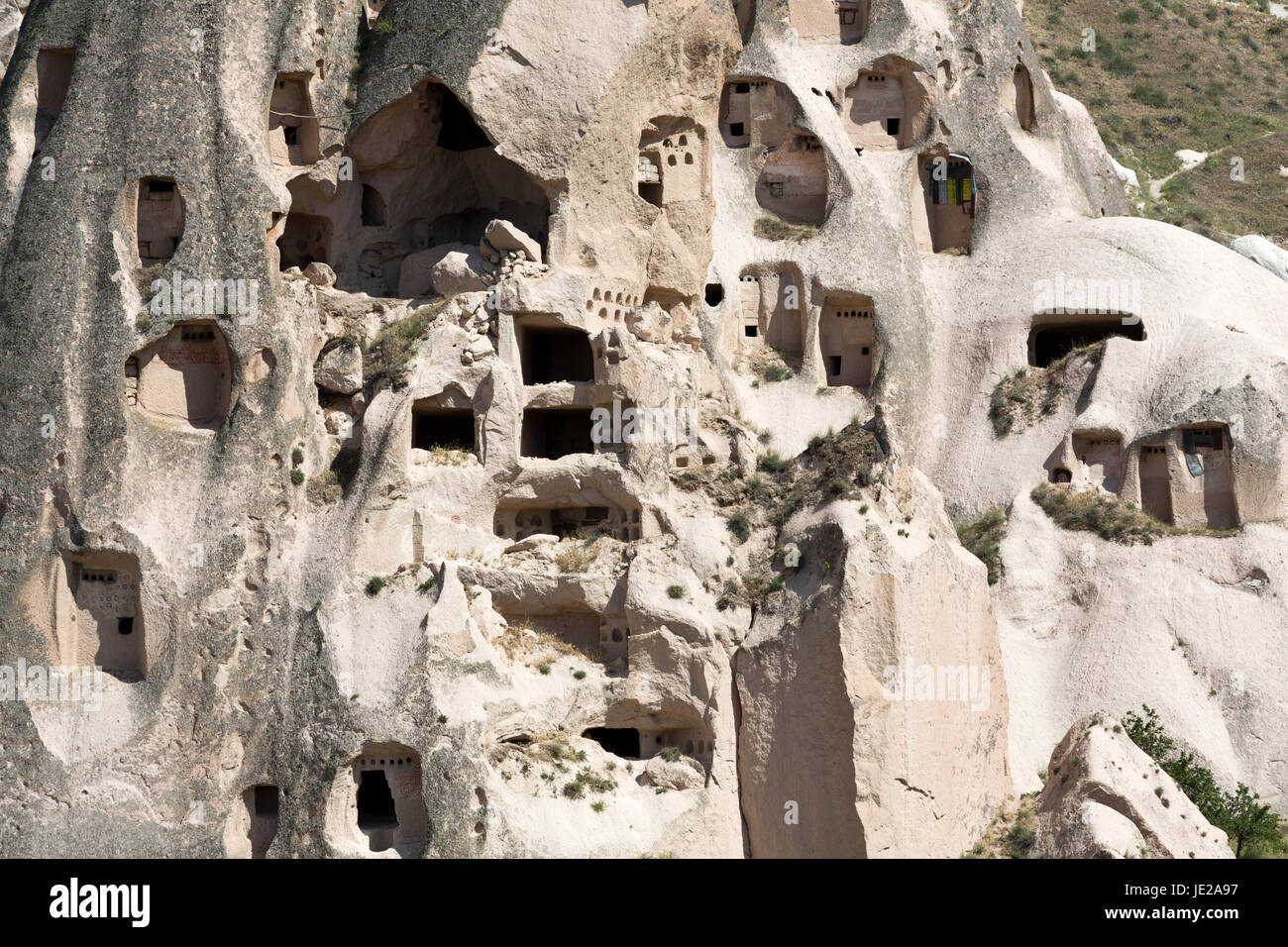 view of Uchisar castle in Cappadocia , Turkey Stock Photo - Alamy