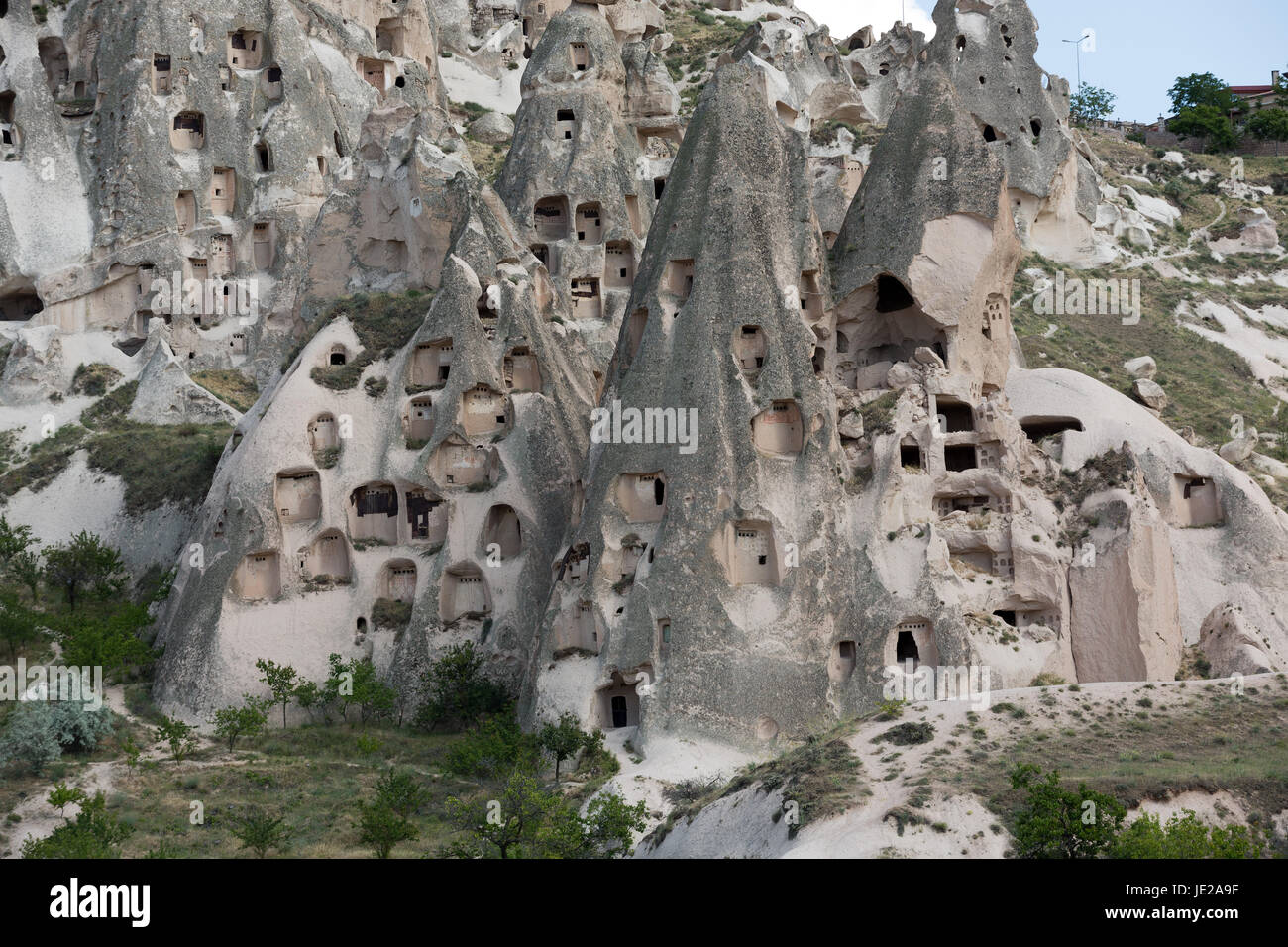 view of Uchisar castle in Cappadocia , Turkey Stock Photo - Alamy