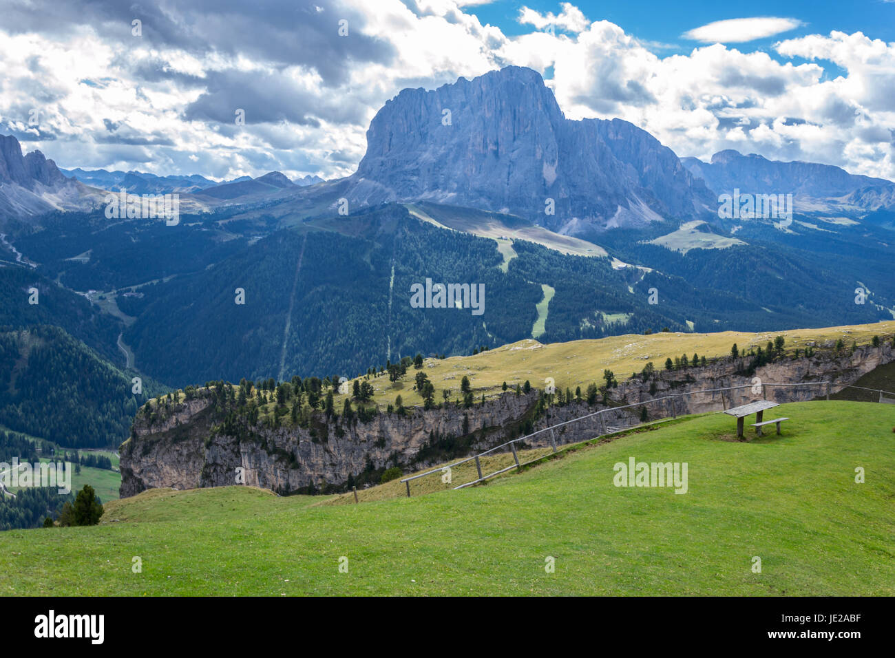 Italian Alps in Val Gardena, Selva in Val Gardena Stock Photo - Alamy