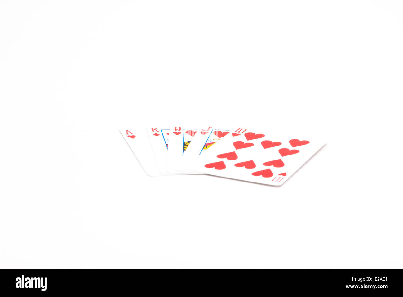 Color Poker cards isolated on white background Stock Photo - Alamy