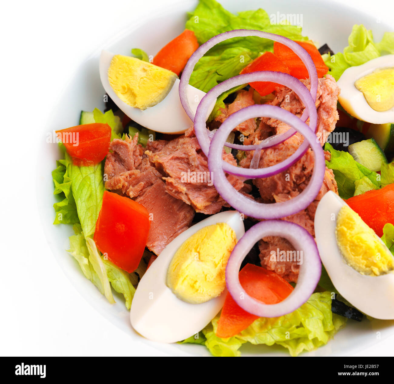 fresh organic eco vegetable salad,close-up isolated on white Stock ...