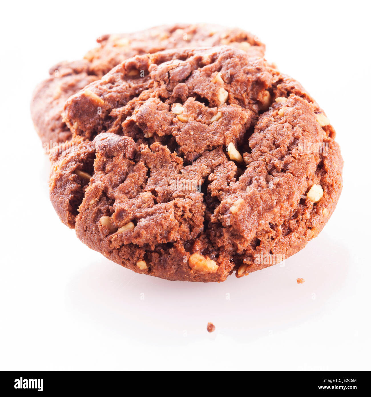 A couple of big biscuits isolated over white background Stock Photo - Alamy