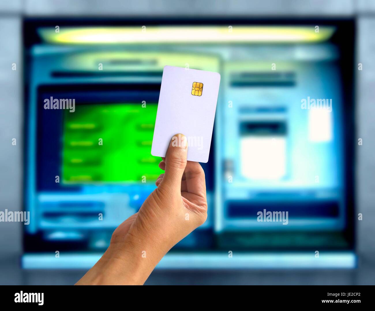 Hand Holding ATM Card Stock Photo - Alamy