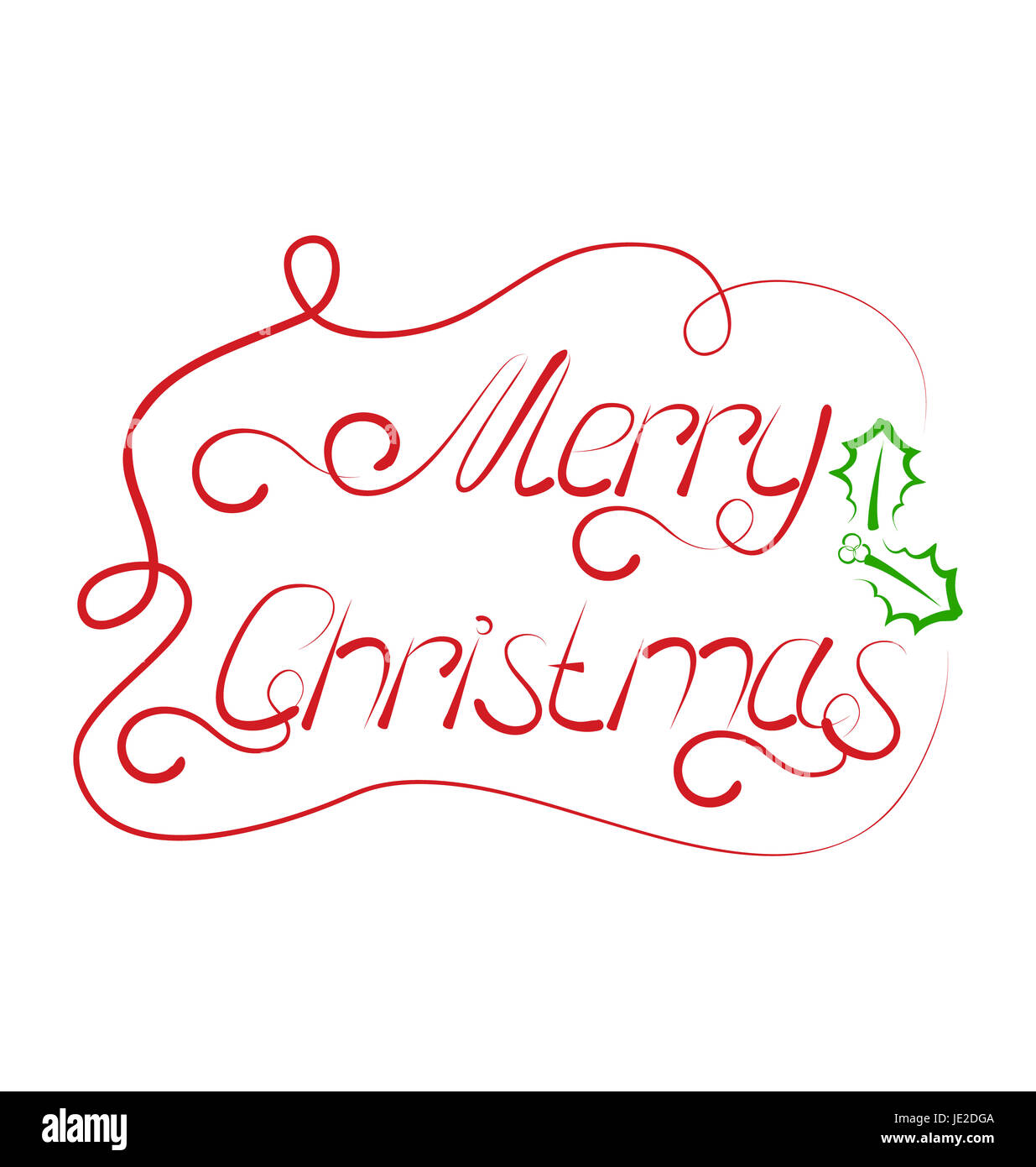 Illustration cute Christmas lettering, handmade calligraphy Stock Photo ...