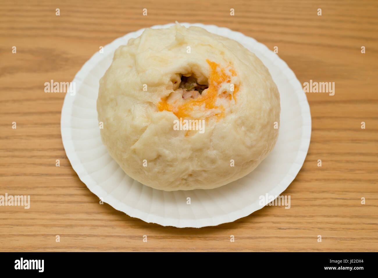 traditional Chinese bun on a wood table Stock Photo - Alamy