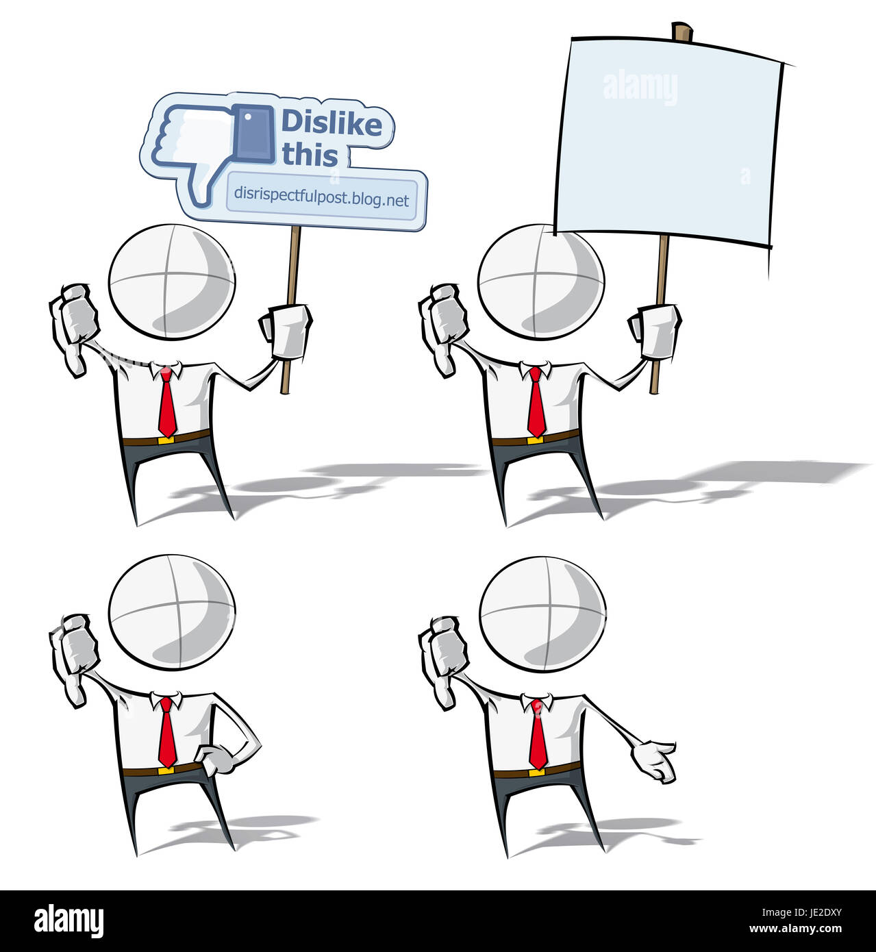 Set of sparse vector illustrations of a generic Business cartoon ...