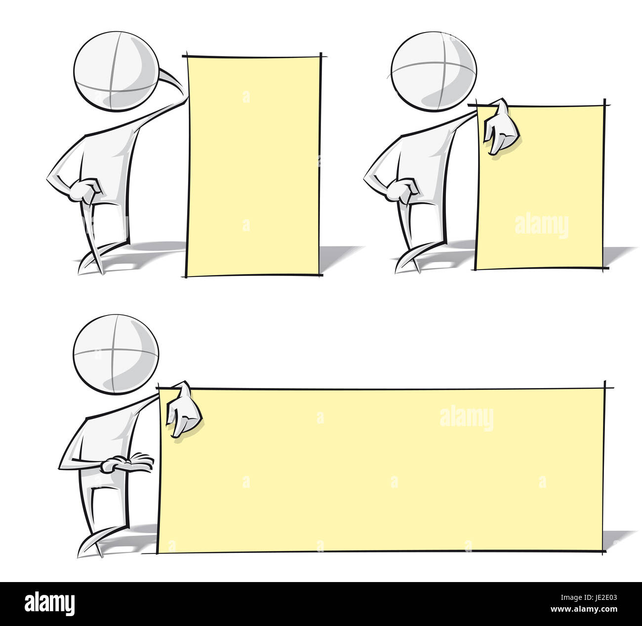 Set of sparse vector illustration of a generic cartoon character on ...