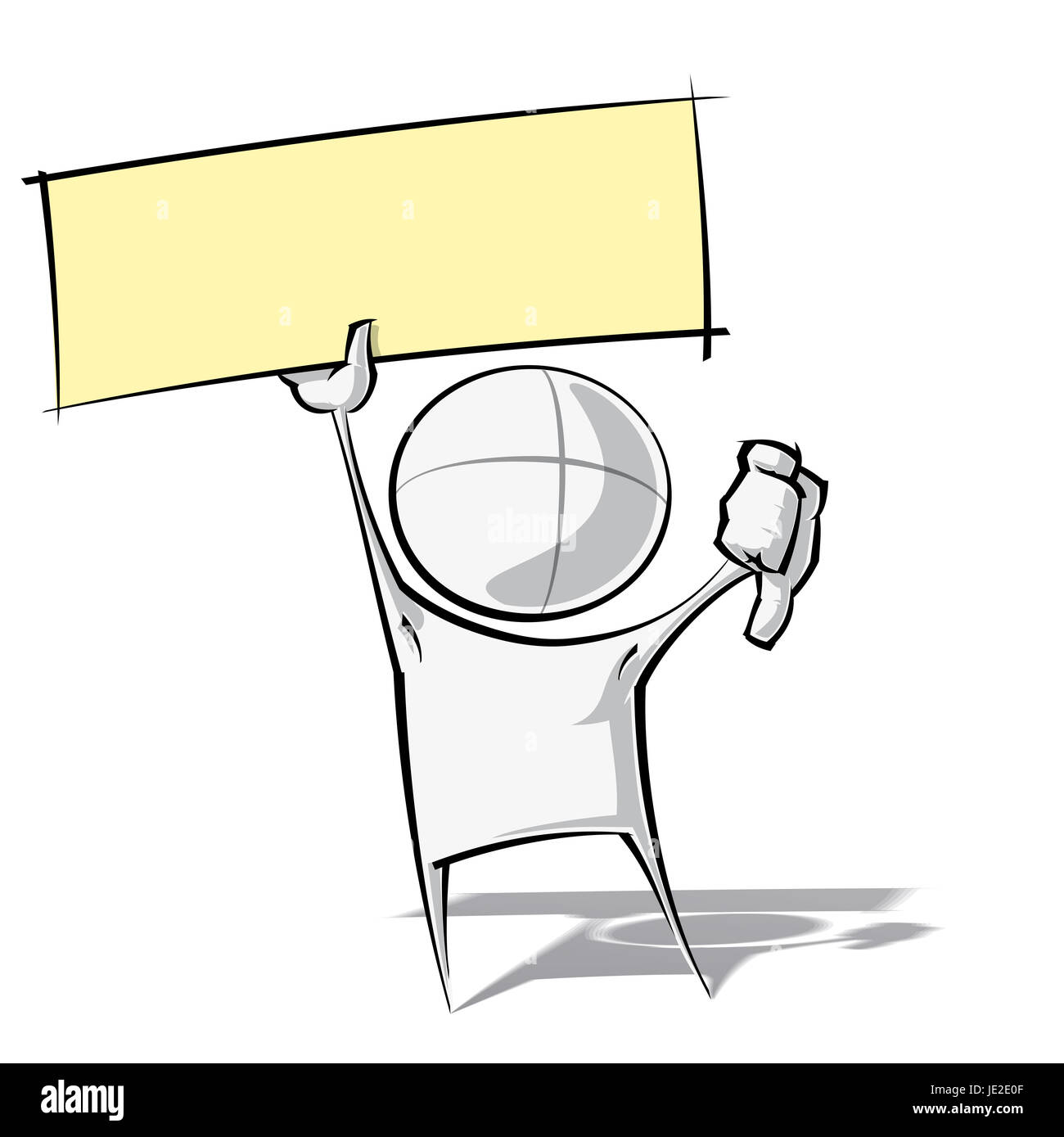 Sparse vector illustration of a of a generic cartoon character with ...