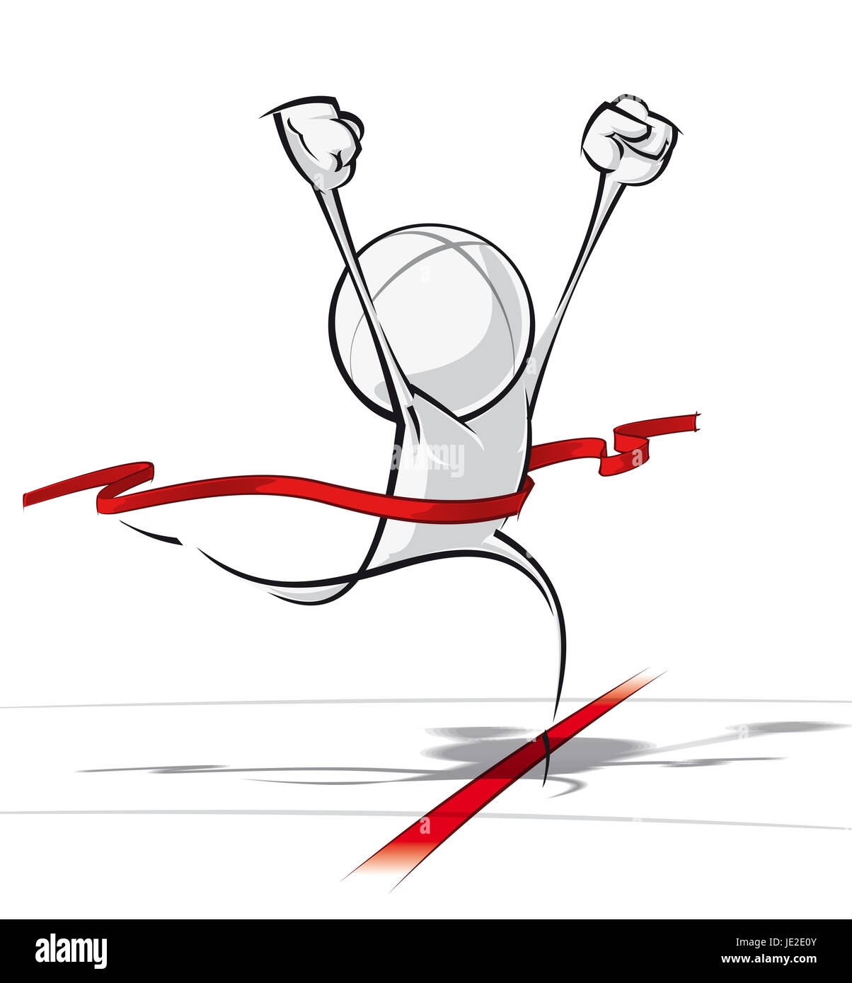 Sparse vector illustration of a of a generic cartoon character winning ...