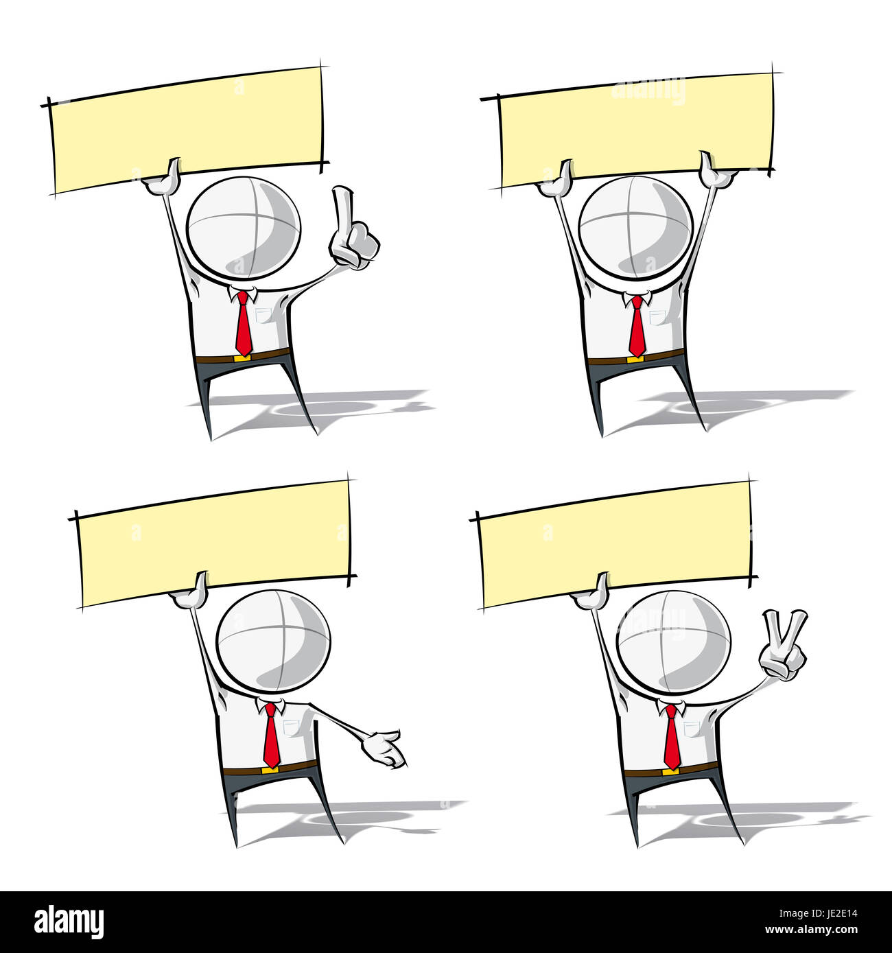 Set of sparse vector illustration of a generic Business cartoon ...