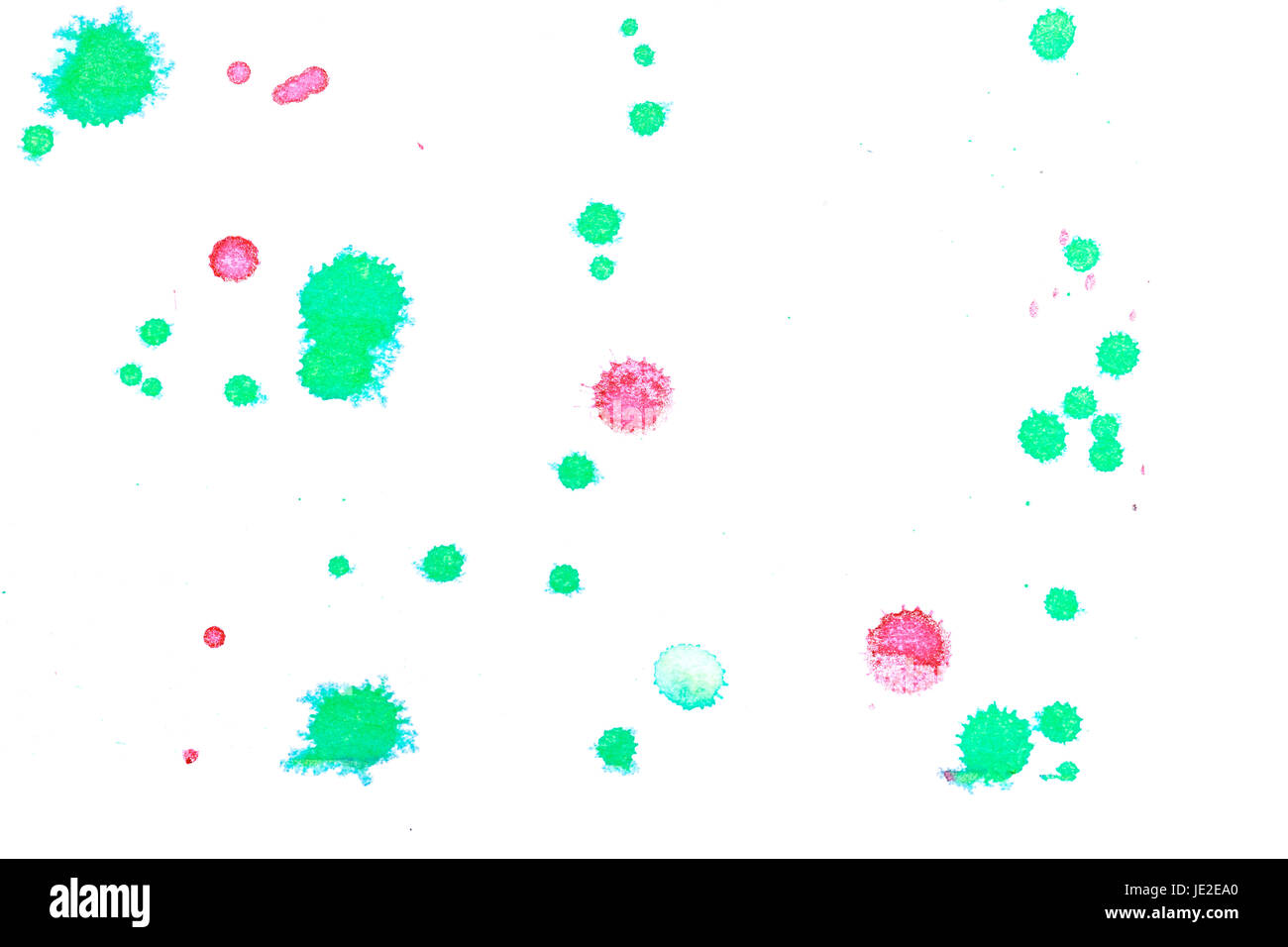 Abstract two-color green red ink splash. Ink blots. Elements of design ...