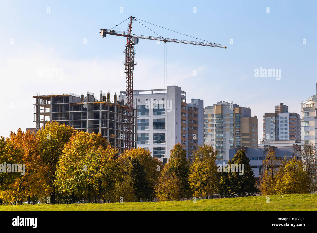 Building crane on construction hi-res stock photography and images - Alamy