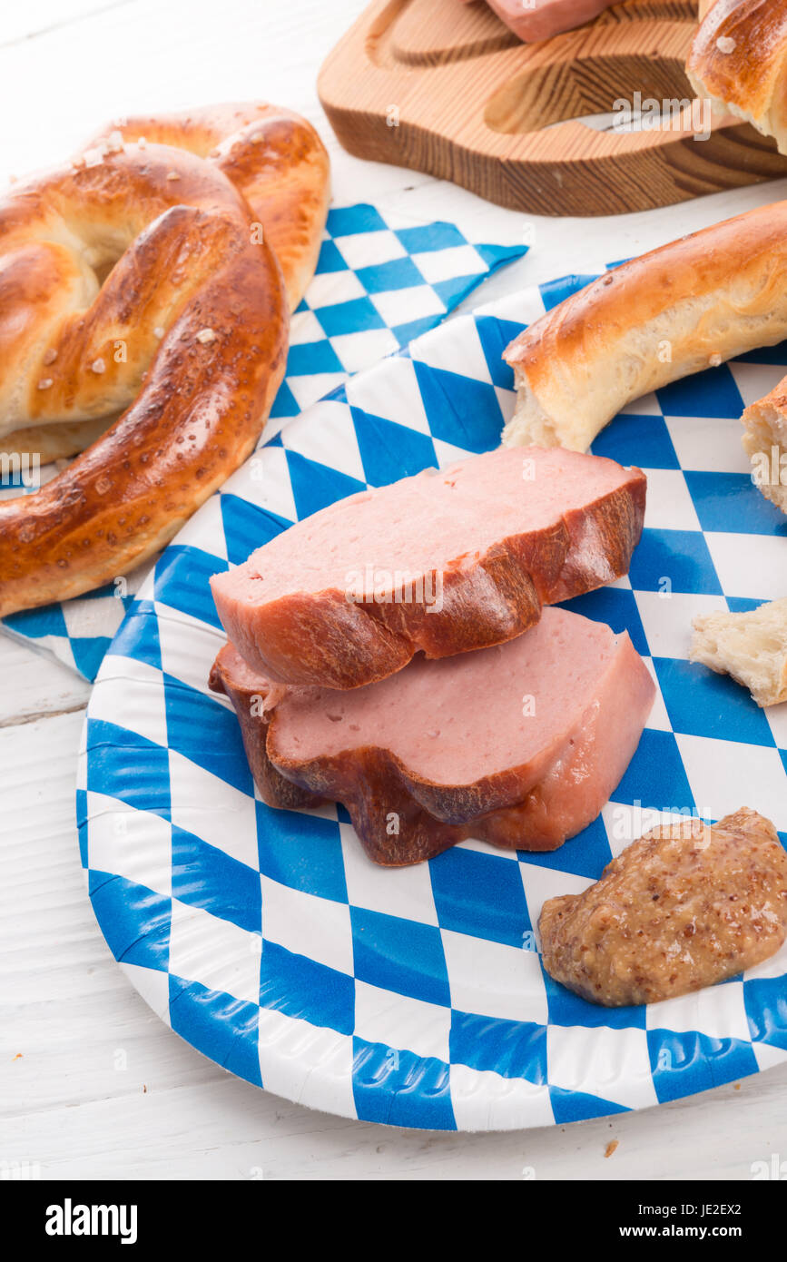 german liver cheese Stock Photo - Alamy