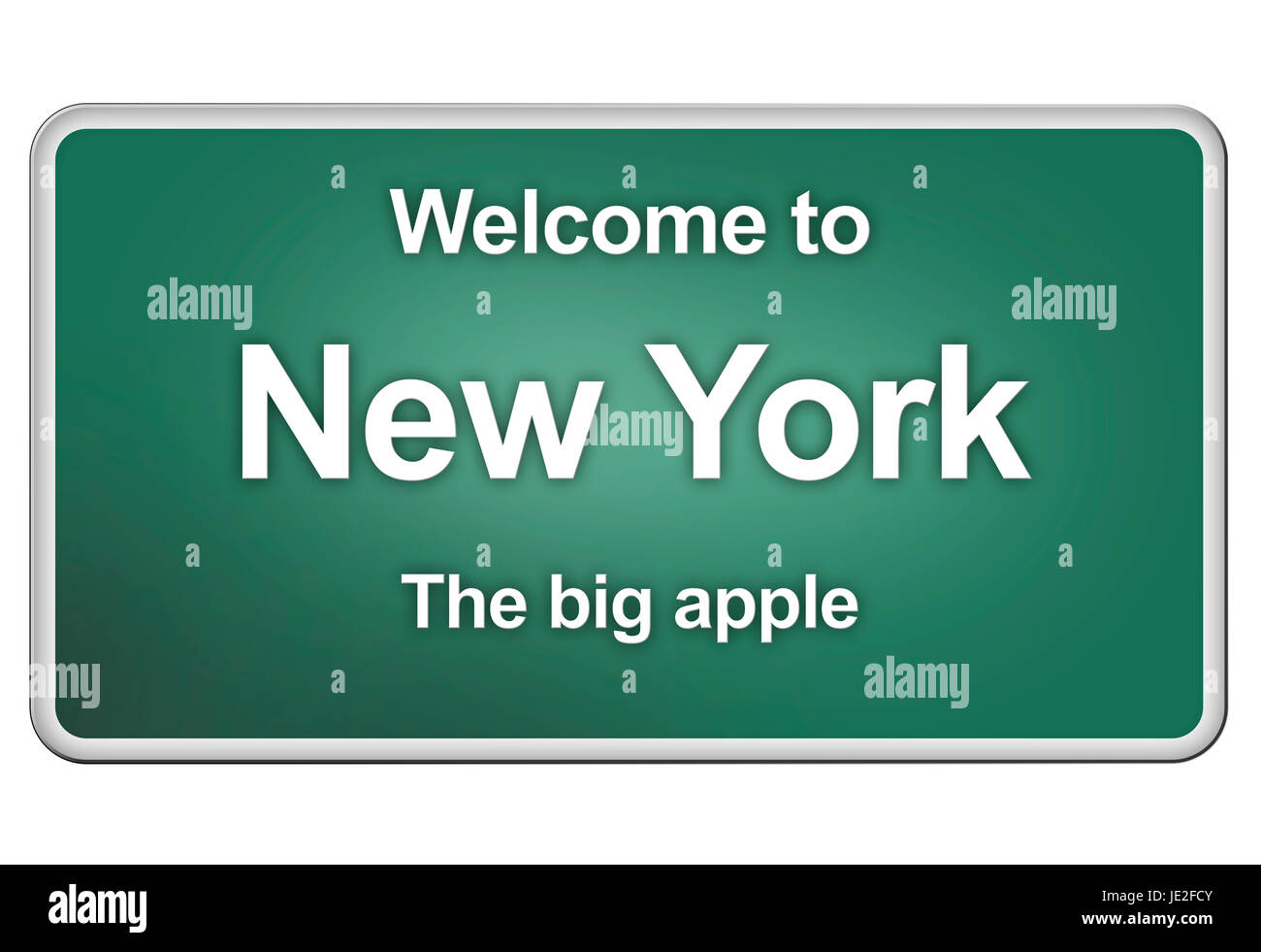 Green village sign with friendly Greetings Stock Photo - Alamy