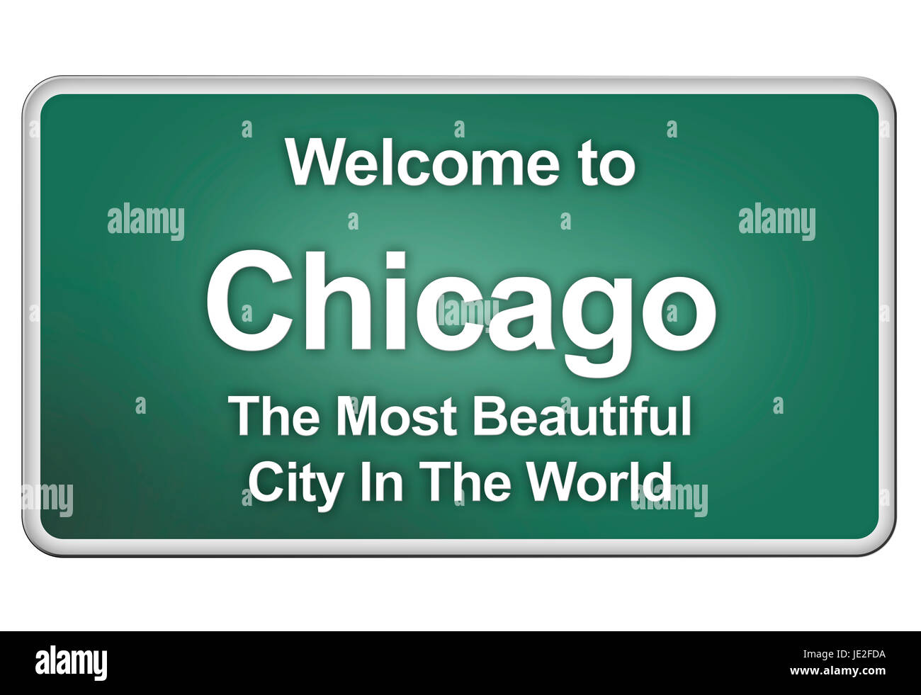 Green village sign with friendly Greetings Stock Photo - Alamy