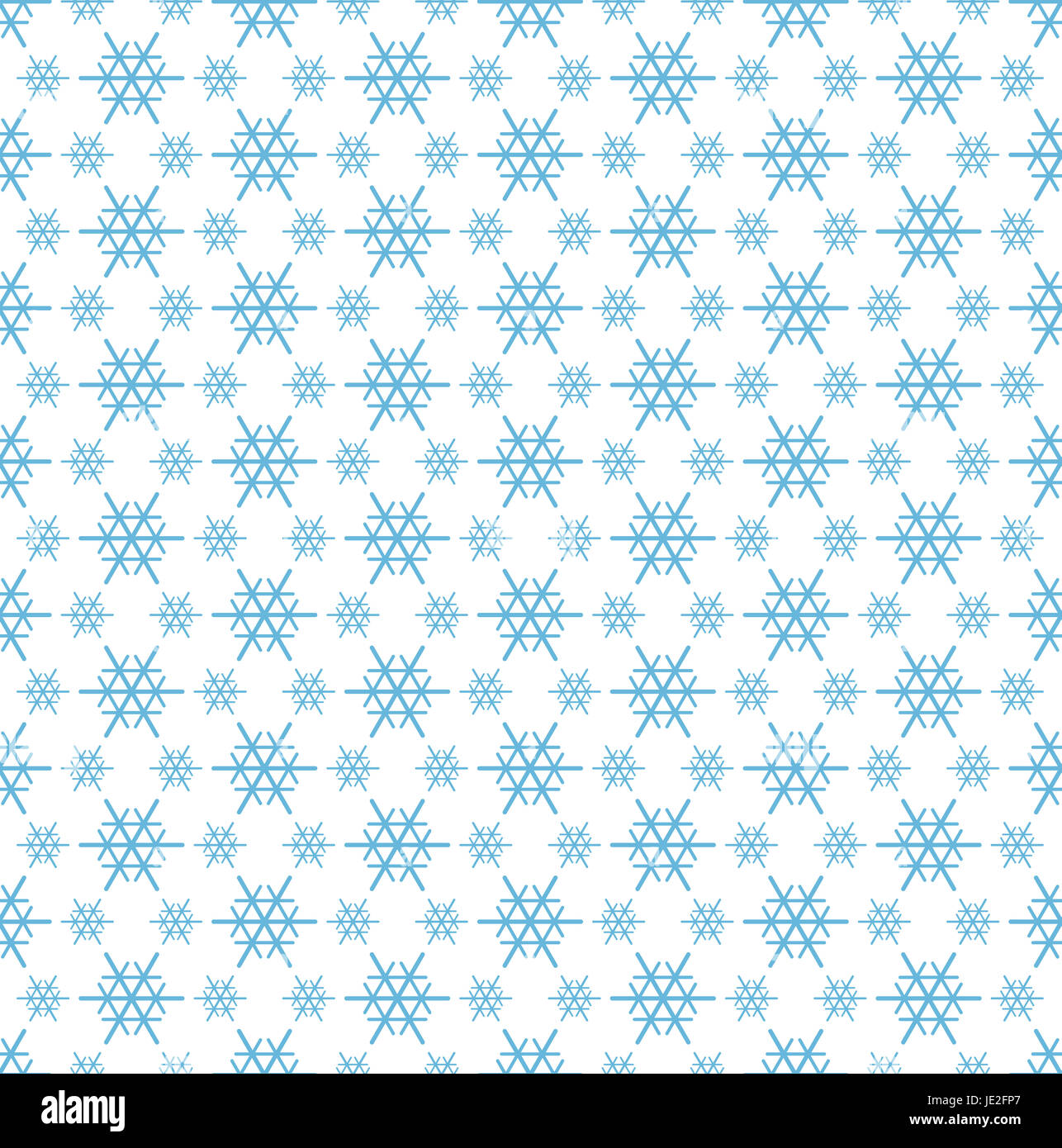 seamless blue and white colored snowflake background Stock Photo - Alamy